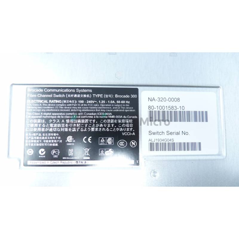 Brocade 300 Switch NA-320-0008 8Gb 24 Port Fiber Channel SAN Switch