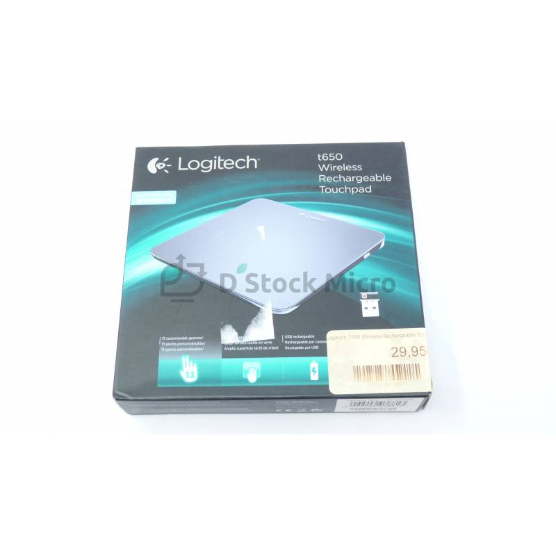 Logitech Wireless Rechargeable Touchpad T650 - With USB Cable and Dongle