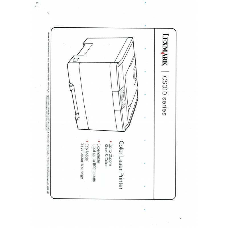 Printer Lexmark CS310n - Toner 80-100%,imaging unit default