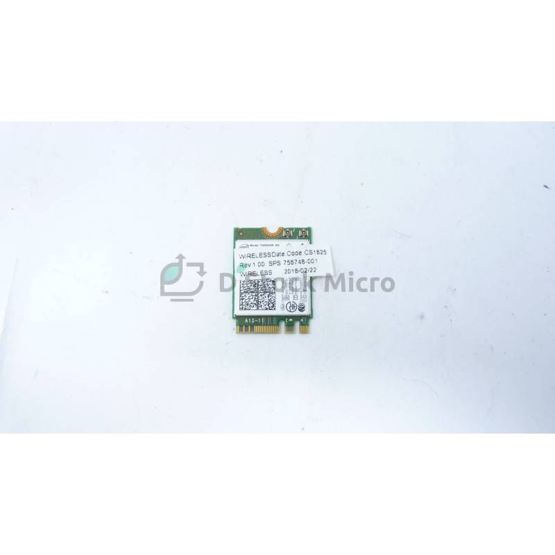 Wifi card Intel 7265NGW Elitebook Revolve 810 G3,840 G2,850 G2 756748-001