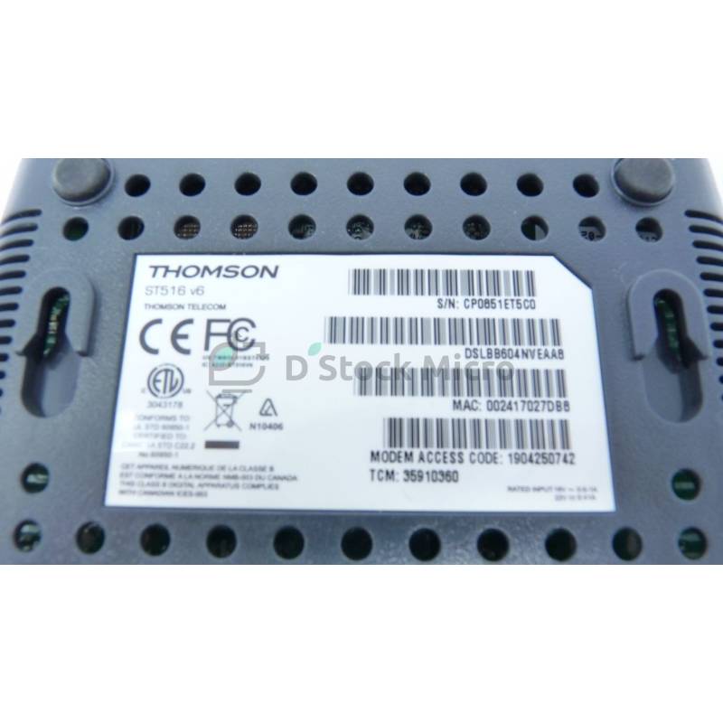 Thomson SpeedTouch ST516 v6 Modem-Bridge and/or modem-router NAT ADSL 2 ...