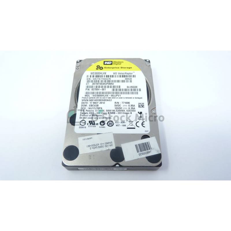 Western Digital VelociRaptor WD3000HLHX 300GB 2.5" SATA 10K RPM HDD ...