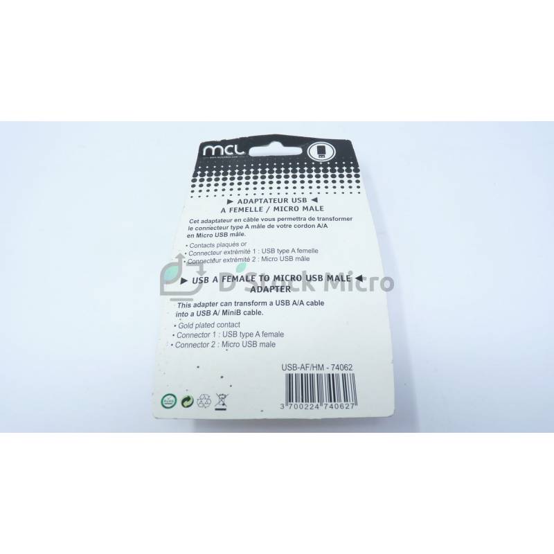 MCL Samar USB A Female to Micro USB Male Adapter